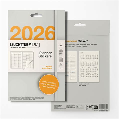 2027 Leuchtturm 1917 Yearly Planner Stickers Jenni Bick Custom Journals