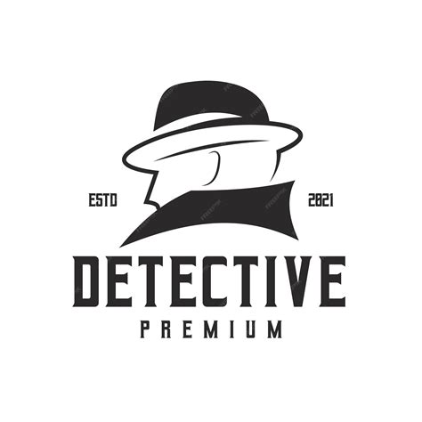 Premium Vector Detective Man Logo Line Art Detective Detective Man