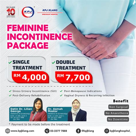 Kpj Klang Specialist Hospital Feminine Incontinence Is Widespread And