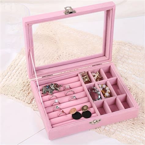 1pc Caja De Almacenamiento De Joyas Multifuncional Caja De Almacenamiento De Pendientes