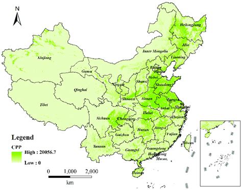 Spatial Distribution Map Of Cpp In China Download Scientific Diagram