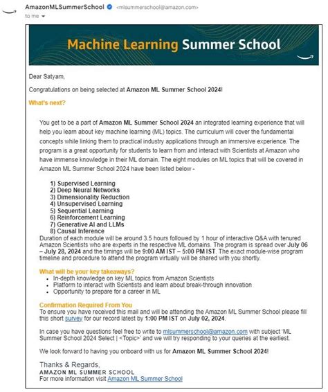 Satyam Gupta On Linkedin Amazonmlsummerschool Machinelearning Opportunity2024 Mlsummerschool