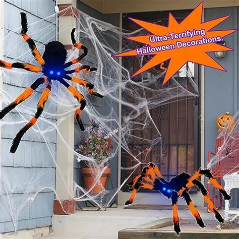 Led Eye Decorations 24 Halloween Animatronic Spider Sound Activated