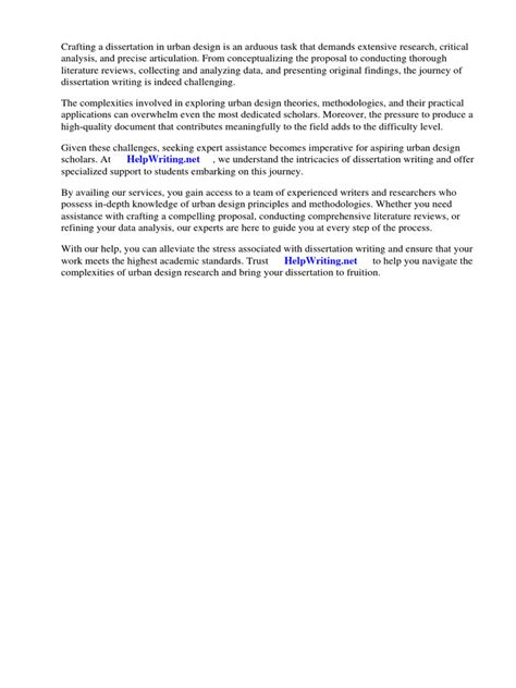 Urban Design Dissertation Proposal Pdf Thesis Methodology