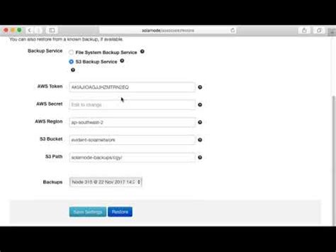 S3 Setup And Restore YouTube