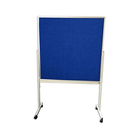 900mm High Double Sided Pinboard With Standard Fabric On Stand With Wh