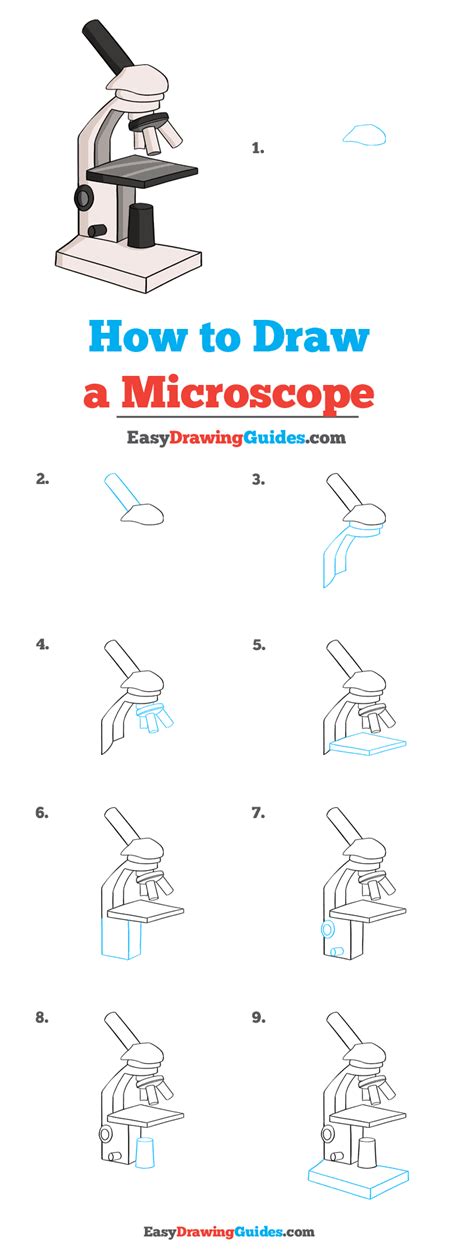 How To Draw A Microscope Really Easy Drawing Tutorial