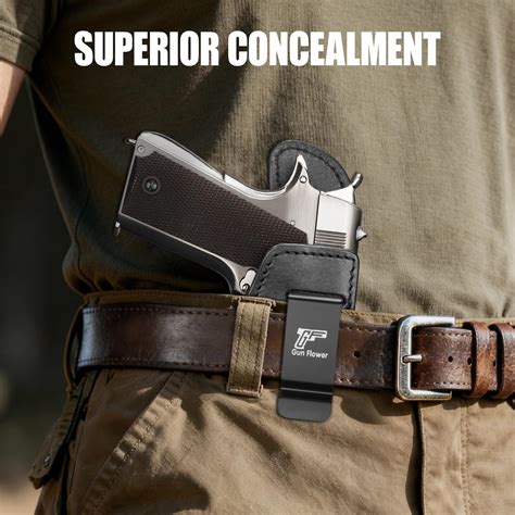 Funda De Cuero Iwb De Ajuste Universal Para Pistolas 1911 Compatible