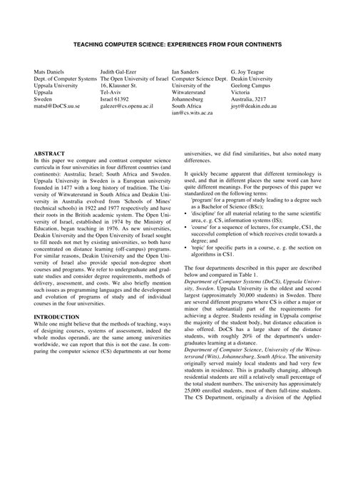 Pdf Teaching Computer Science