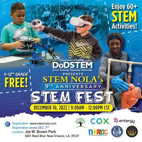 Registration Open For Dod Stem Nola Stem Fest