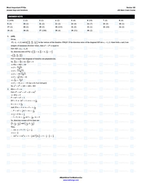 solution most important pyqs vecours pdf ratio mathematical objects