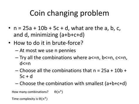 Ppt Design And Analysis Of Algorithms Greedy Algorithms Coin