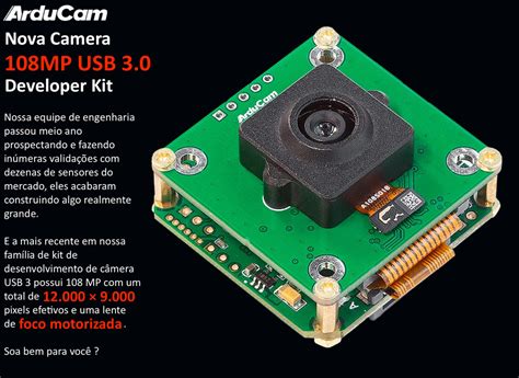 Arducam Camera 108mp Usb 30 Sensor Sony Imx477 Foco Motorizado