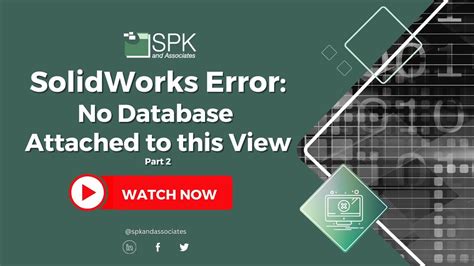 Solidworks Pdm Error No Database Attached To This View Part 2 Youtube