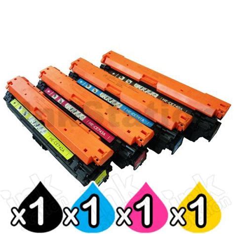 HP 4 Pack CE740A-CE743A (307A) Compatible Toner Cartridges [1BK,1C,1M ...