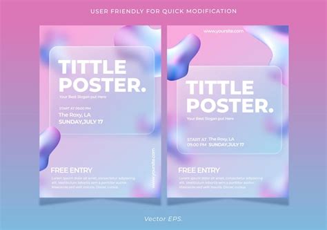 Premium Vector Premium Editable Poster Flyer Template With Background