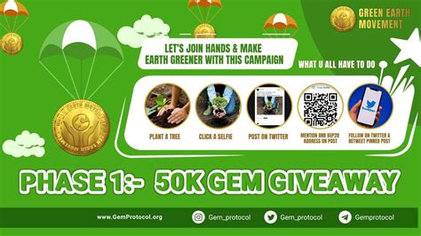 Gem Protocol On Twitter Gem Giveaway 🎁 50k Gem To 10k Random Users