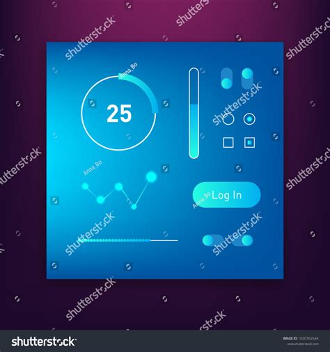 dashboard ui ux kit bar chart stock vector royalty free 1020762544