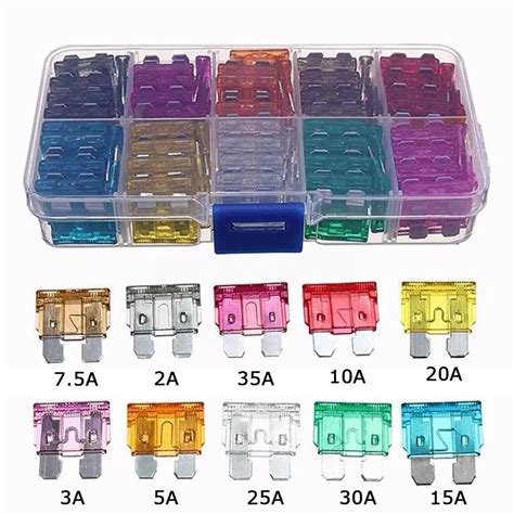 Kit De Fusibles Para Coche Surtido De Fusibles De Cuchilla Estándar Para Camión 2a 3a 5a 75a