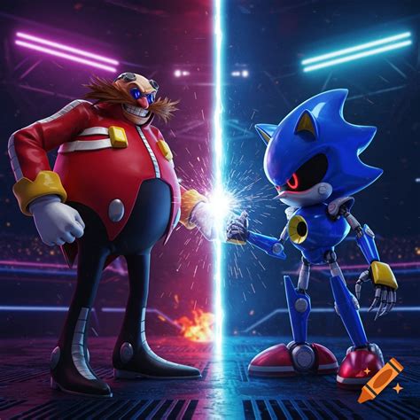 Dr Eggman Grins In A Steampunk Industrial Lab With Smoke And Small Red