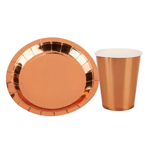 Kit 20 Copos 20 Pratos De Papel Metalizado Ecológico Festa Aniversario Varias Cores Shopee