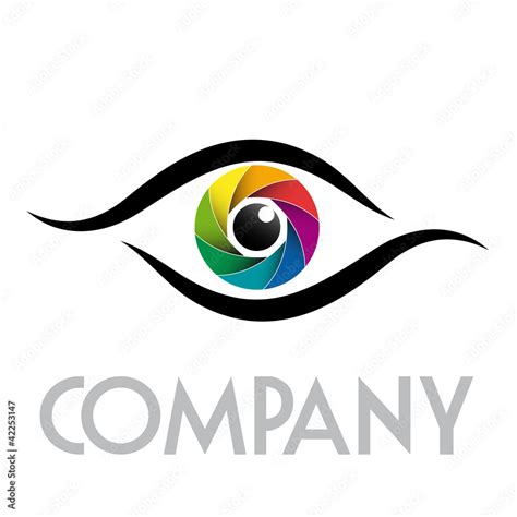Logo Rainbow Eye Iris Vector Stock Vector Adobe Stock