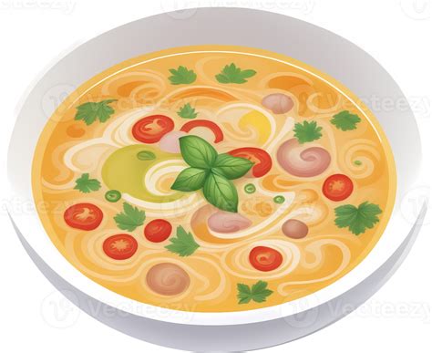 Delicioso Vegetal Sopa Dibujos Animados Ilustración Animado Comida
