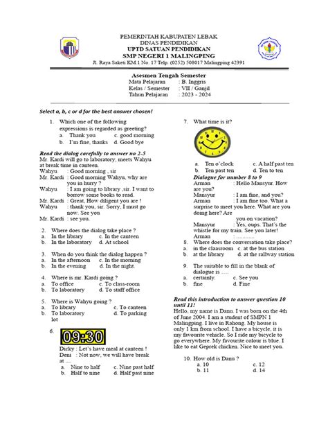 soal pts bg pdf language arts and discipline