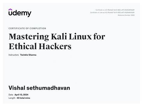 Ethicalhacking Kalilinux Cybersecurity Continuouslearning Vishal