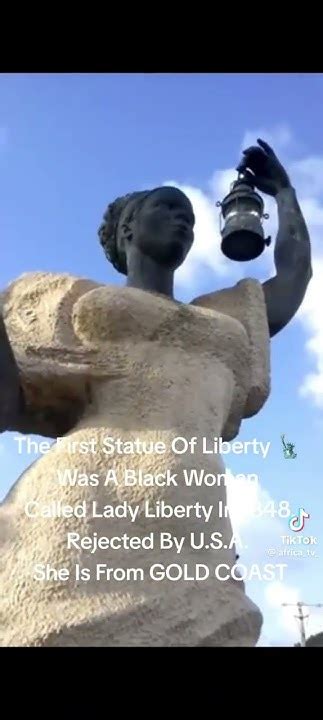 “lady Liberty “ 1848 From Gold Coast First Statue Of Liberty Was A