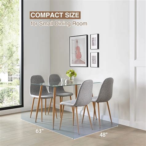 4 Person Dining Set 4 Aptdeco