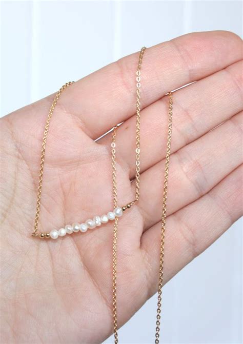 17 Tiny Necklaces That Are Too Cute To Function Tiny Necklace Pearl