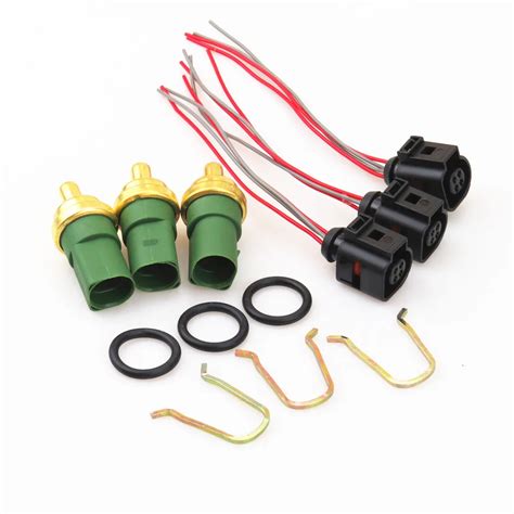 TUKE 3 Set Engine Water Temperature Sensor Plug VW For Jetta 5 Passat B6 Beetle Jetta Golf A4