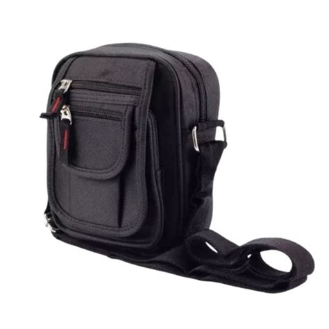 Bolsa Shoulder Bag Lateral Bolsa Transversal Pochete Com Ziper Unissex Alça Regulável Shopee
