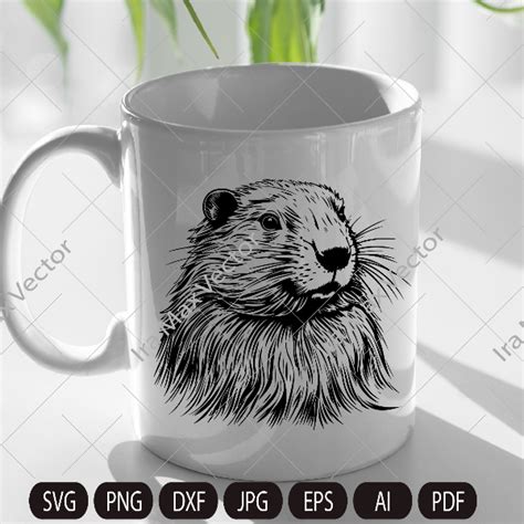 Happy Beaver Svg Cute Beaver Svg Beaver Svg Smiling Beave Inspire Uplift