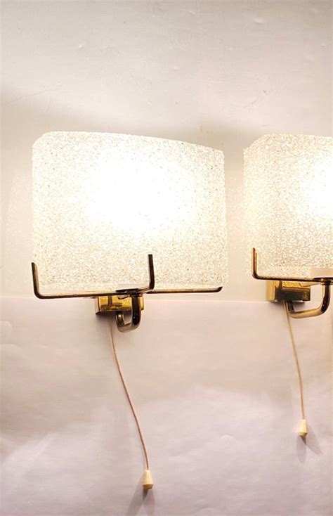 Brass Granules Design Wall Lamp Set Mcm Art Wall Lights Rare Wall
