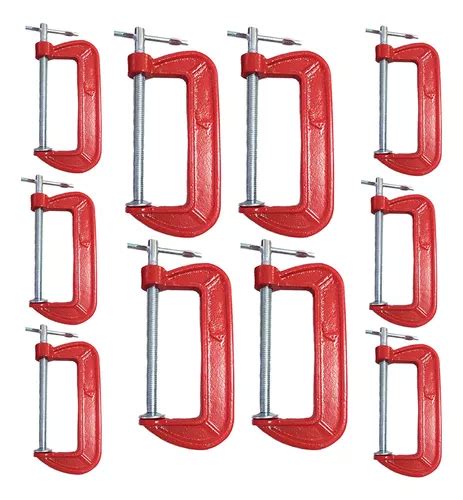 Kit 10 Grampos Sargento Tipo C 4 Polegadas Marcenaria 140mm Frete Grátis