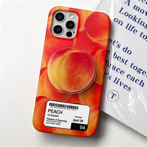 [set10 할인] 슬림하드 폰케이스 톡 과일 음식 실사 핸드폰 투명그립 톡거치대 아이폰 16 15 프로 맥스 14 플러스 13 미니 갤럭시 S24 S23 S22 노트20