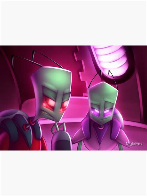 Invader Zim Fan Art Almighty Tallest Red And Purple Portrait Metal