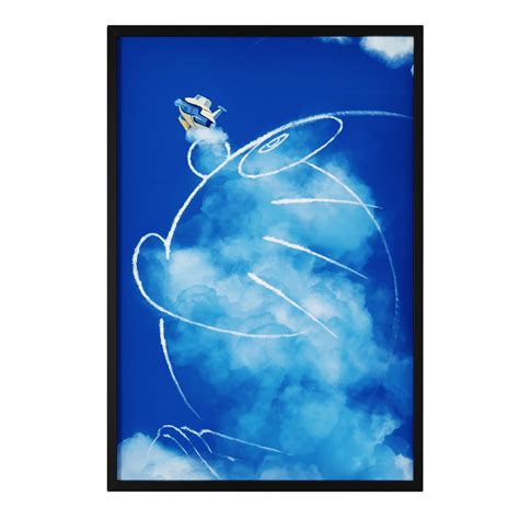 Doraemon Sky Utopia Framed Anime Art Print