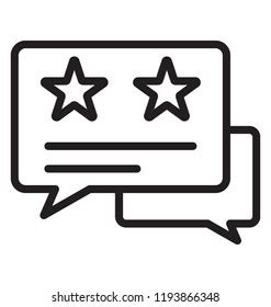Dialogue Box Star Rating Used Customer Stock Vector Royalty Free