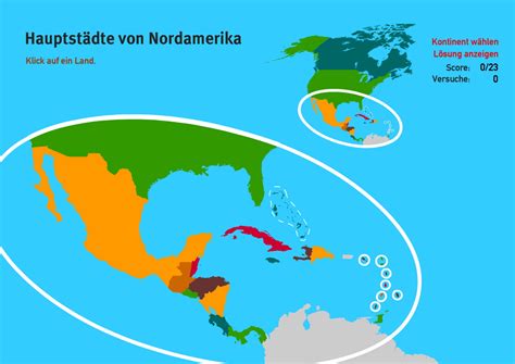 Flash Karte Von Nordamerika Hauptstädte Von Nordamerika Welt Quiz