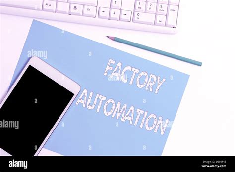 Sign Displaying Factory Automation Business Showcase Automatic Operation And Control Of