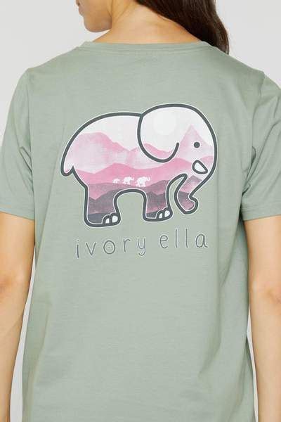 Ella Fit Duck Green Mount Kenya Tee Ivory Ella Elephant Clothes Tees