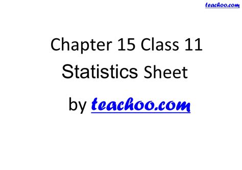 Statistics Math Formulas