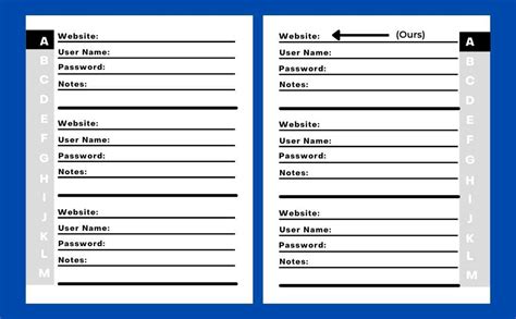 jumbo large print internet password book a to z password organizer