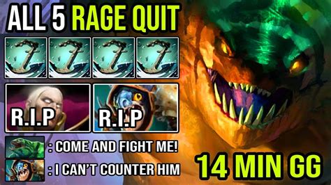 How To Make All 5 Enemy Rage Quit 14min Gg Offlane Tidehunter Boss