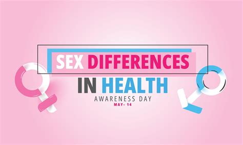 Sex Differences In Health Awareness Day Background Banner Card Poster Template Vector