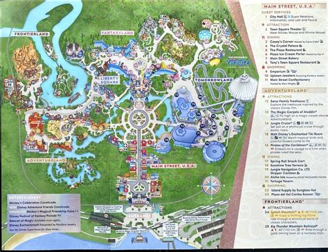 Magic Kingdom Printable Map 2023