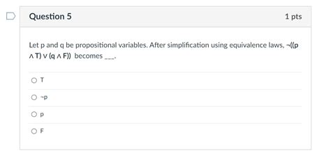 Solved Let P And Q Be Propositional Variables After